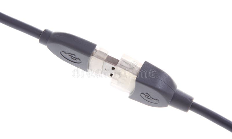 Two Usb Connected Cables Will Connect Stock Photos - Free & Royalty ...