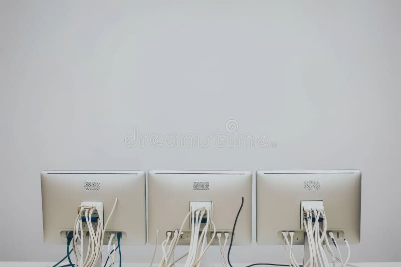 Two Computers Placed on Top of a Table in a Functional Arrangement ...