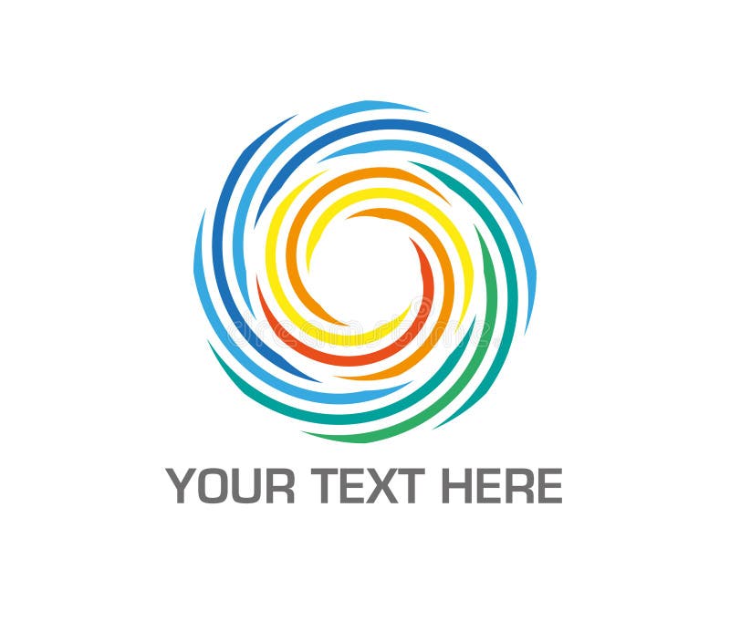 Two Concentric Colorful and Dynamic Vortices. Ready Logo Stock Vector ...