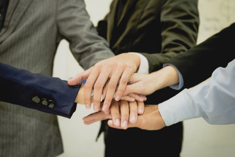Two Confident Businessman Shook Hands during Office Meetings Stock ...