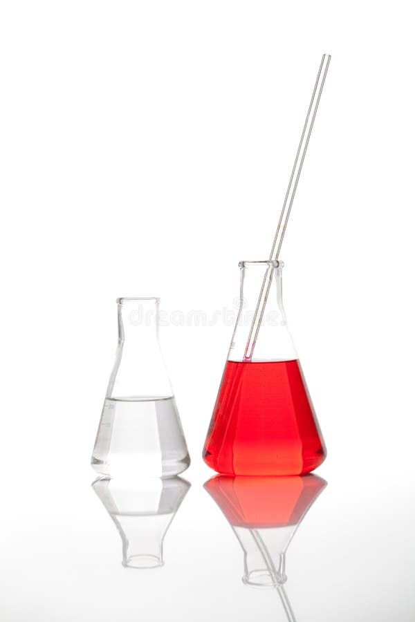Two Conical Classic Laboratory Flasks Stock Photos - Free & Royalty ...