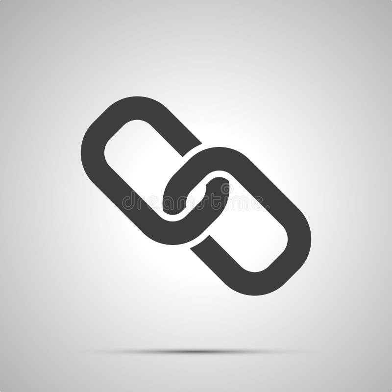 Two Connected Chain Links, Simple Black Icon Stock Vector ...