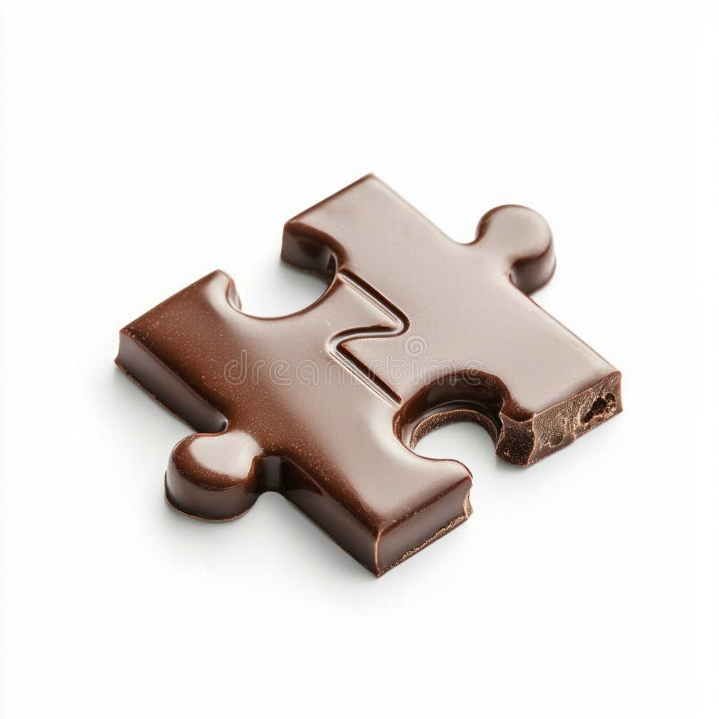 Two Connected Chocolate Puzzle Pieces Represent a Sweet Solution ...