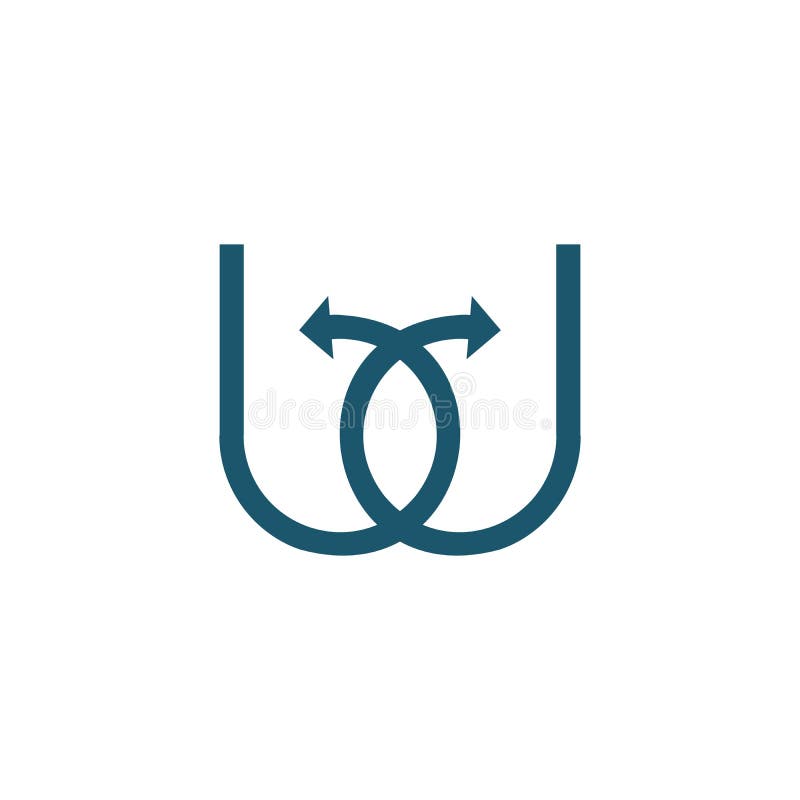 Two Connected Circle Opposite Arrows. Can Be Used for Road Signs or ...