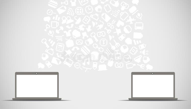 Two Connected Computers Stock Illustrations – 168 Two Connected ...