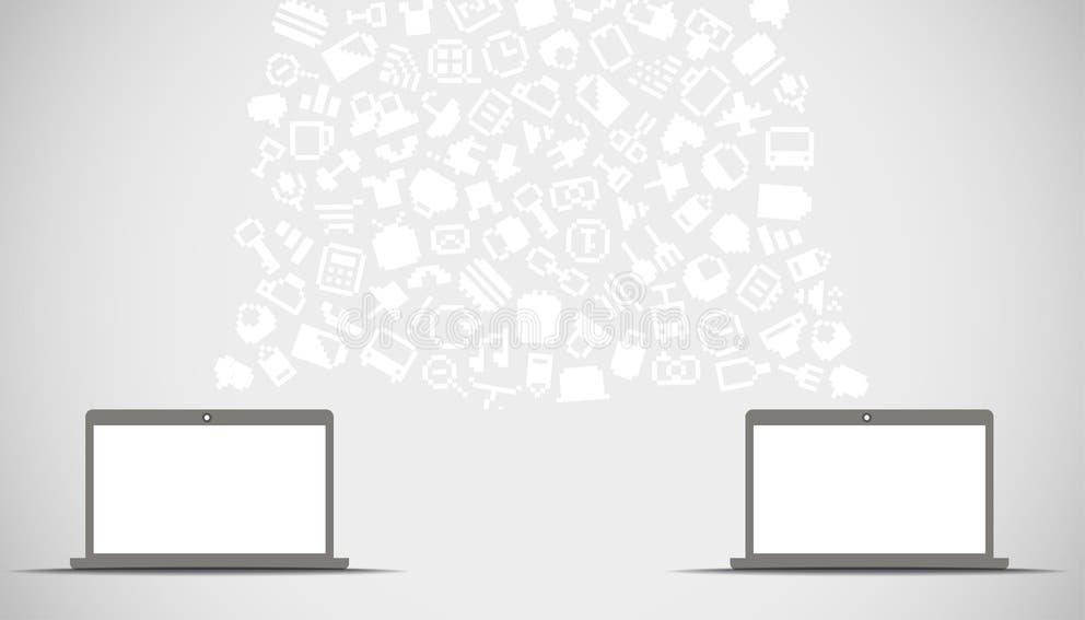 Two Connected Computers Stock Illustrations – 128 Two Connected ...