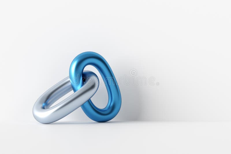 Two Connecting Chain Links Symbolizing Teamwork and Partnership Stock ...