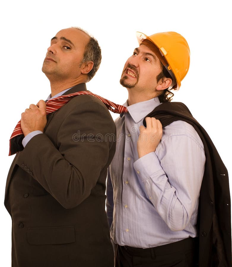 Two Construction Business Men Stock Photo - Image of building, foreman ...