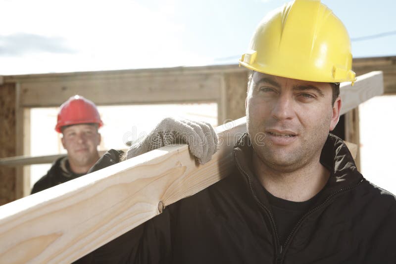 A Construction Men Working Outside Stock Photo - Image of carpenter ...