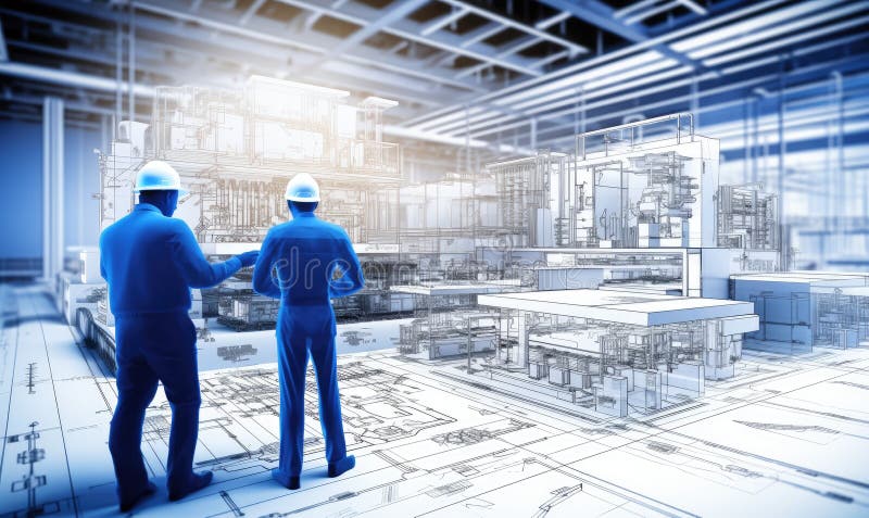 Two Construction Workers in Safety Gear Observing Building Progress ...