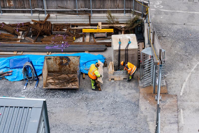 Storage Area of a Construction Site with Lots of Different Equipment ...