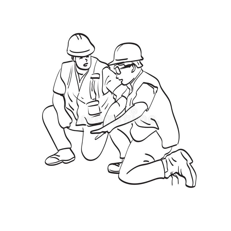 Industrial Talking Workers Stock Illustrations – 181 Industrial Talking ...