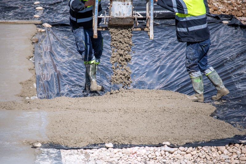 Masons Working on a Construction Site Stock Image - Image of industry ...