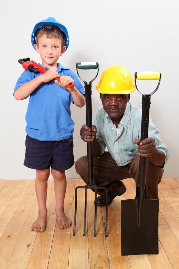 Two Constuction workers stock image. Image of hardhat - 29208547