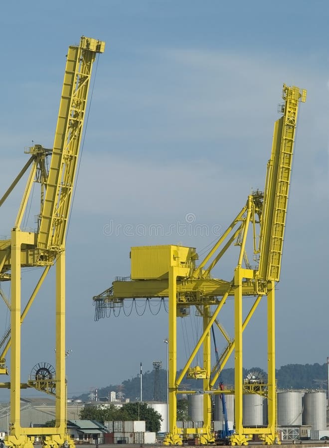 Two Container Cranes Picture. Image: 3159311