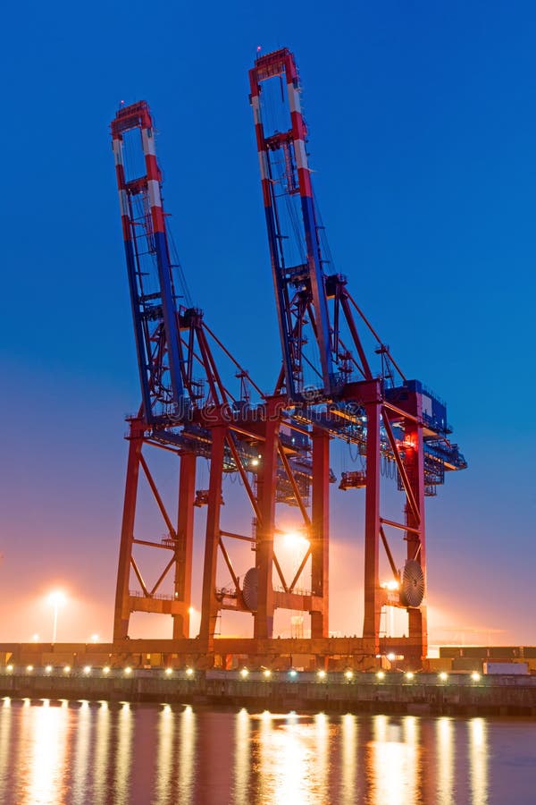Two container cranes stock photo. Image of commerce, boat - 38644018