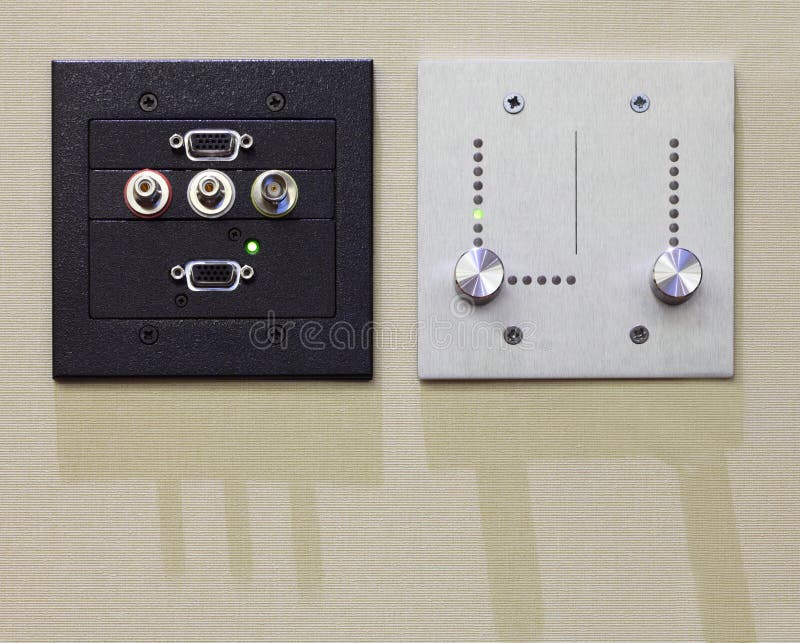 Two Control Panel for Computer and Light Stock Photo - Image of ...