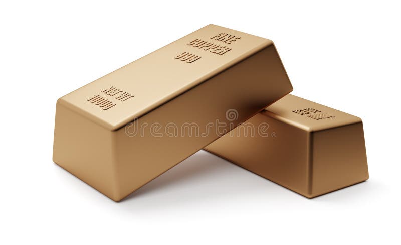 Copper bars in bank vault stock illustration. Illustration of storage ...