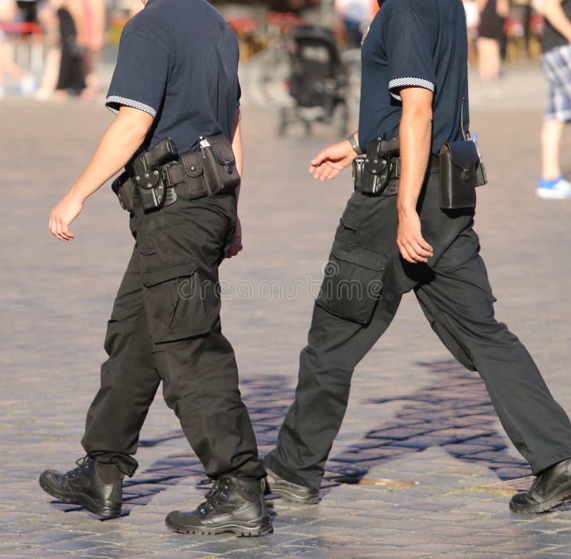 Two cops in the city stock image. Image of people, liverpool - 159457781