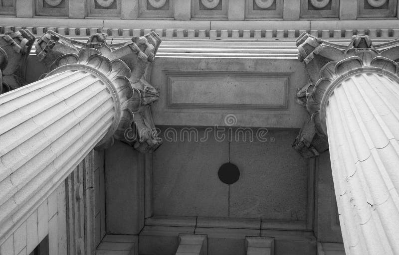 Old columns in montreal stock photo. Image of corporate - 1107238