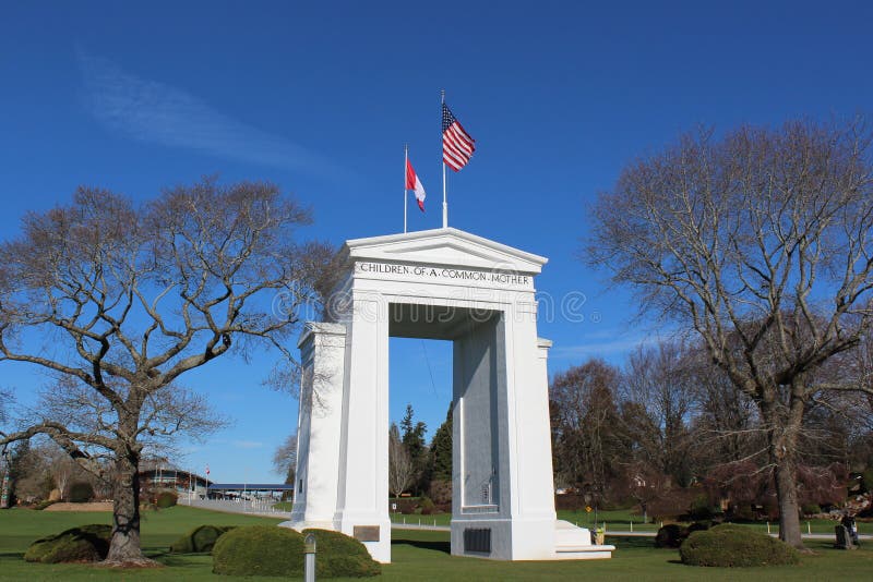 The Gate Monument in Peace Arch Park Editorial Photo - Image of ...