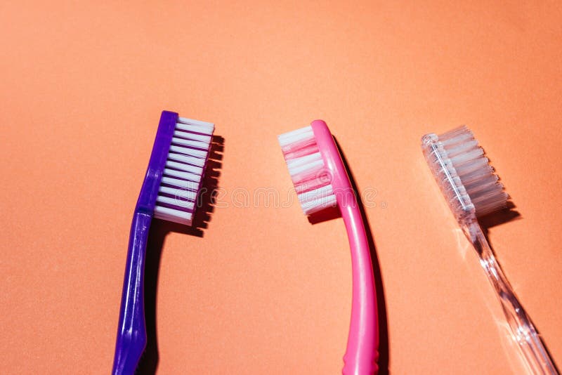 Two Toothbrushes on the Table Stock Image - Image of health, fresh ...