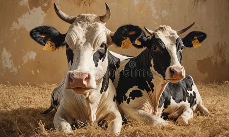 Two cows laying down stock illustration. Illustration of animal - 330519033