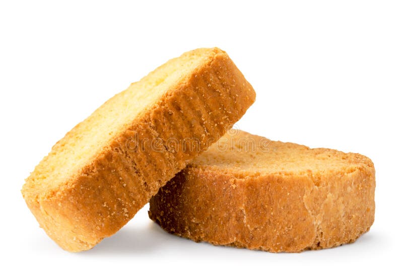 Two Crackers Close-up on a White Background. Stock Photo - Image of ...