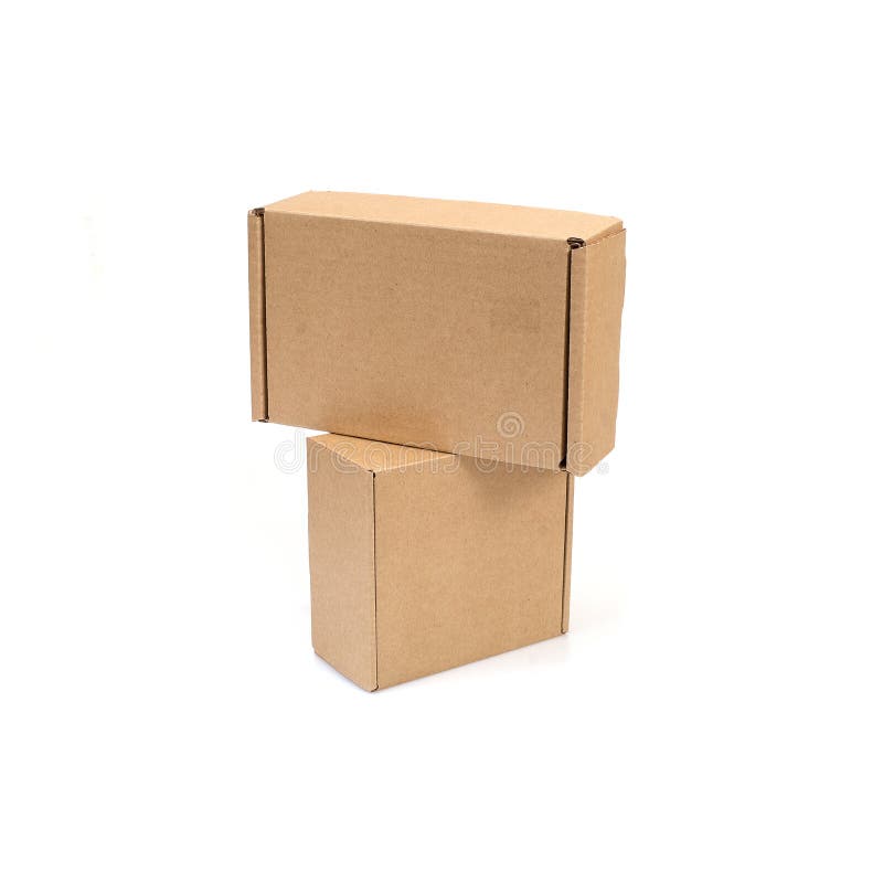 Two Craft Boxes Isolated on White Background Stock Image - Image of ...