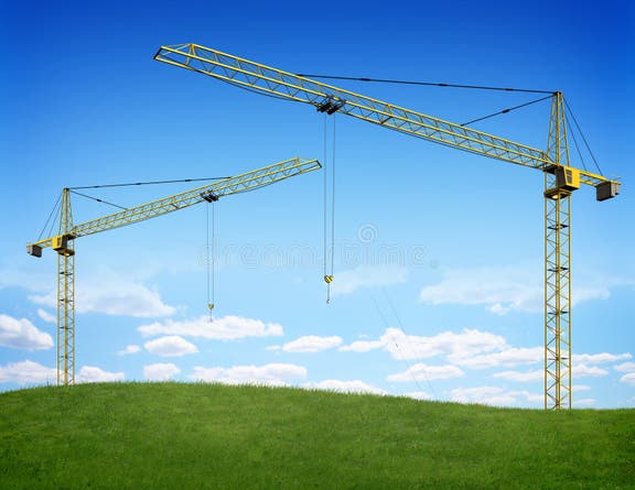 Two crane stock image. Image of truck, design, outdoors - 6116235