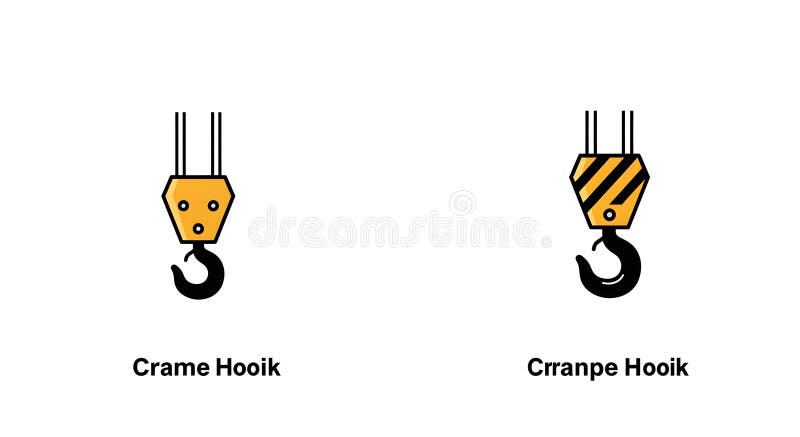 Two Crane Hooks Illustration Different Colors and Design Stock ...