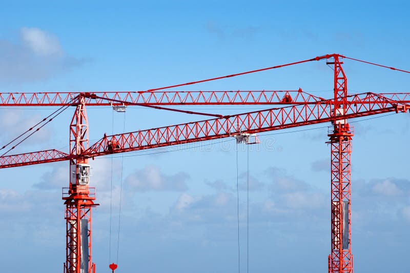 Two cranes stock photo. Image of outdoor, professional - 1194434
