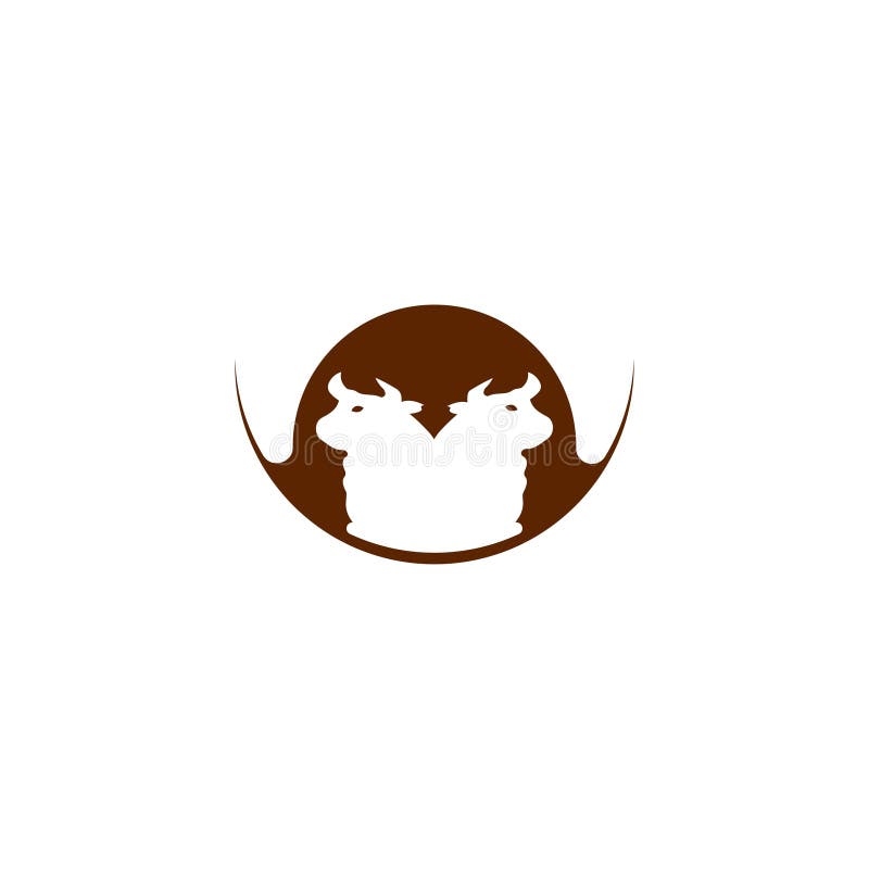 Two Creative Bull Animal Logo Stock Vector - Illustration of authority ...