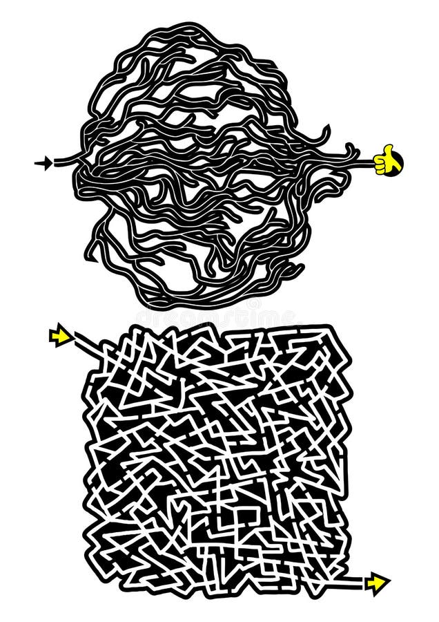 Two creative mazes stock vector. Illustration of game - 47443411