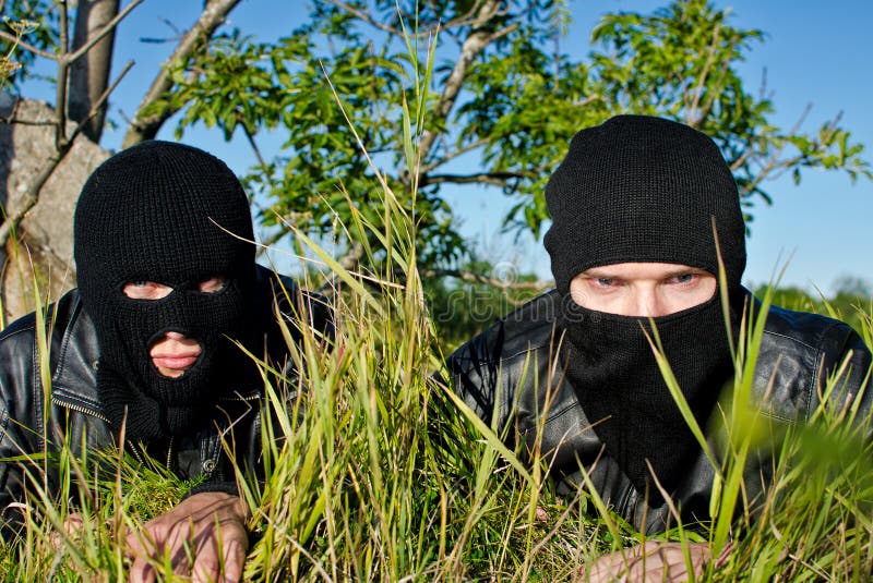 Two criminals stock photo. Image of dangerous, disguise - 26186630