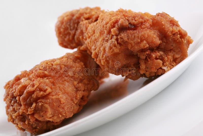 Two Crispy Fried Chicken Drumsticks Stock Image - Image of unhealthy ...