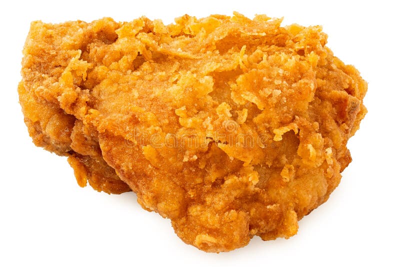 Two Crispy Fried Chicken Thighs Isolated on White Stock Photo - Image ...