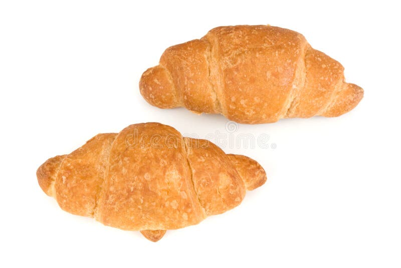 Two croissants stock image. Image of horizontal, cutout - 17980179