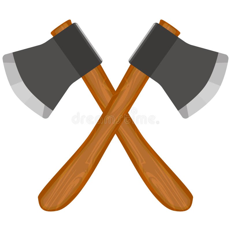 Two axes in a cross stock vector. Illustration of object - 41400226