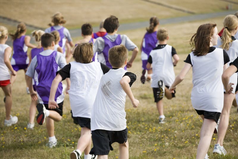 Two Cross Country Teams in a Big Race Stock Photo - Image of heathy ...