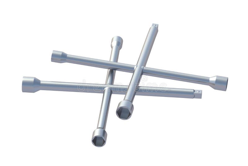 Cross Wrenches Isolated White Stock Illustrations – 70 Cross Wrenches ...