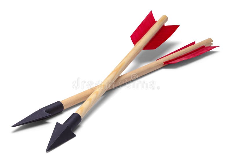 Two Crossed Arrows stock photo. Image of isolated, arrow - 174064104