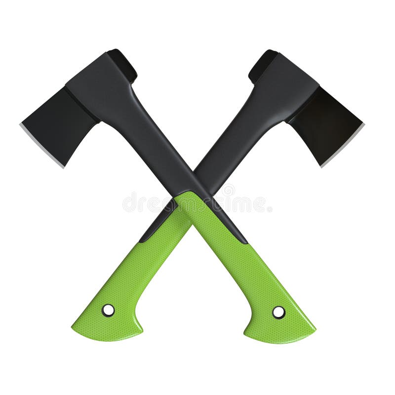 Two Crossed Axe on the White Background Stock Illustration ...