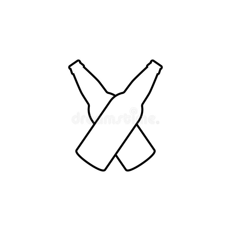 Crossed Beer Bottles Stock Illustrations – 85 Crossed Beer Bottles ...
