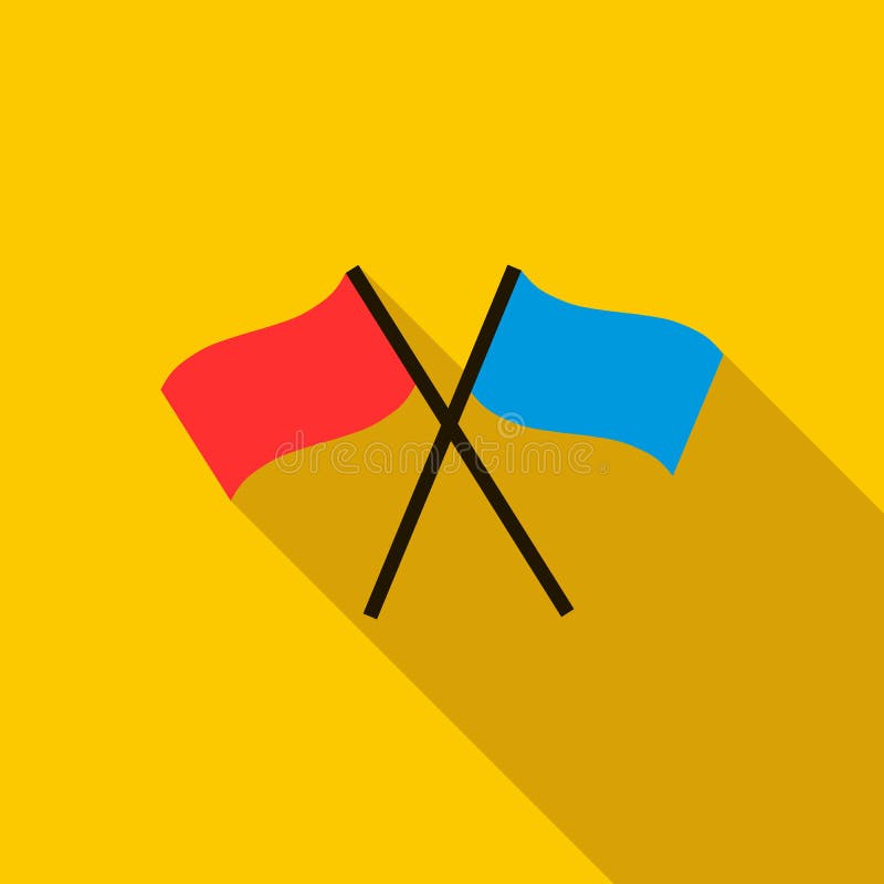 Two Crossed Flags of India Icon, Cartoon Style Stock Vector ...