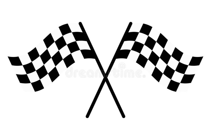 Two Crossed Isolated Finish Sport Racing Flags. Stock Vector ...