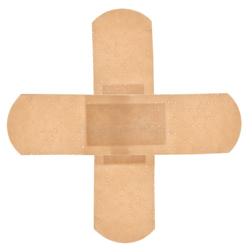 Red Medical Plaster Isolated on White Background with Clipping Path and ...