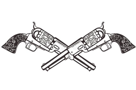 Crossed Pistols Stock Illustrations – 219 Crossed Pistols Stock ...