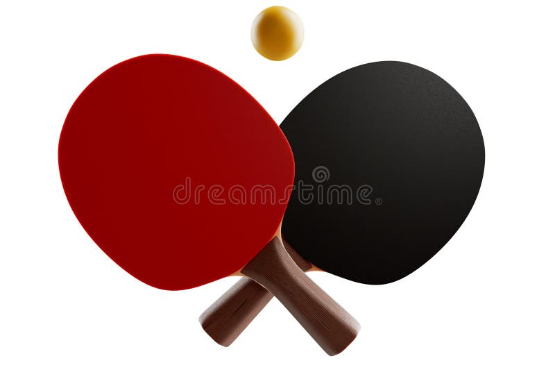 Two Crossed Rackets and a Ball for Table Tennis, Ping Pong Stock ...
