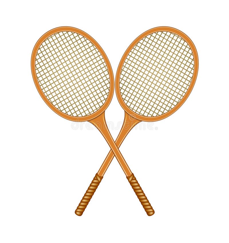 Two crossed tennis rackets stock vector. Illustration of sport - 33759645
